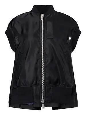 Sacai Relaxed-fit Shell Vest - Black