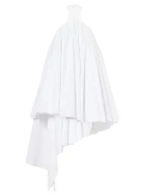 Jacquemus La Robe Triangle Layered Cotton-blend Dress - White