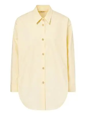 Khaite Goya Oversized Cotton Shirt - Pale Yellow