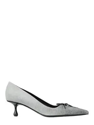 JIMMY CHOO Scarlett 50 Suede Denim Pumps - Dove