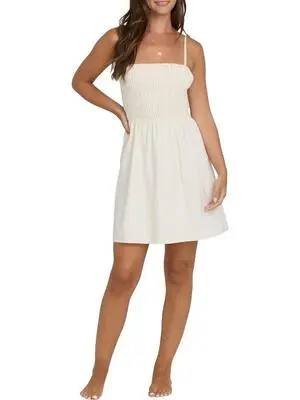 BILLABONG Fit & Flare Mini Dress - White Cap