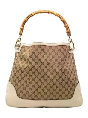 Gucci 2000-2015 Gg Canvas Bamboo Diana Satchel - Brown