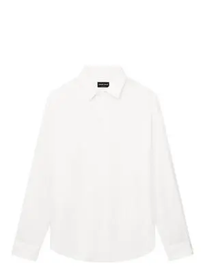 Giorgio Armani Hammered Silk Satin Shirt - White