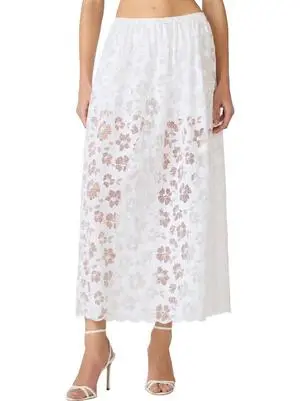 Steve Madden Anaisa Lace Maxi Skirt - White