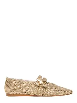 DOLCEVITA Baylee Woven Ballet Flats - Gold Woven Stella