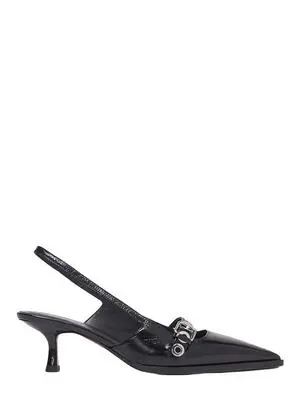 Maje Leather Slingback Pumps - Black