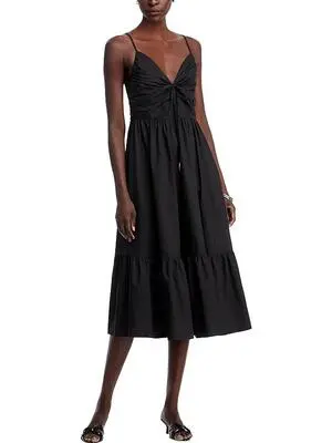 Michael Kors Poplin Midi Dress - Black