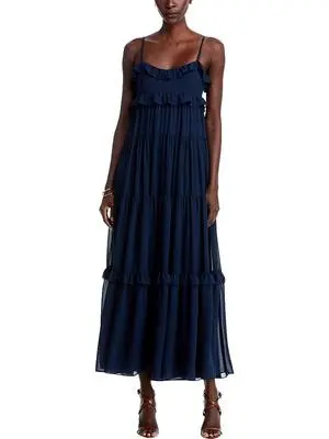 Michael Kors Tiered Maxi Dress - Midnight Blue