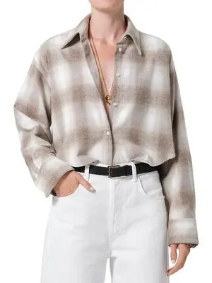 Citizens Of Humanity Ana Cropped Shirt - Schiffer Plaid