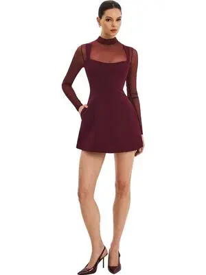 MISS CIRCLE Natasha Two-piece Mini Dress - Burgundy