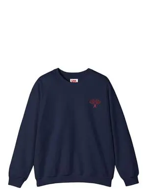 LOVE ALL TENNIS Embroidered Crewneck Sweater - Navy