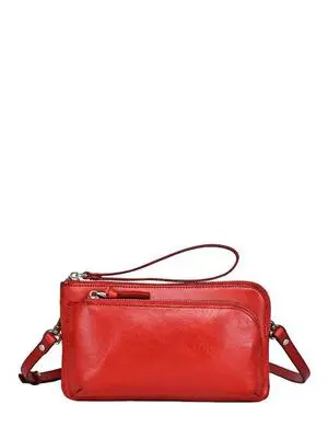 OLD TREND Dahlia Genuine Leather Convertible Crossbody - Red