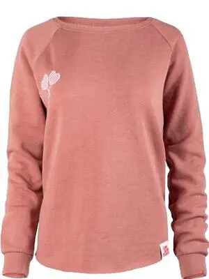LOVE ALL TENNIS Lightweight Wash Sweatshirt - Dusty Rose