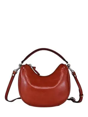 OLD TREND Dahlia Genuine Leather Hobo Bag - Cognac
