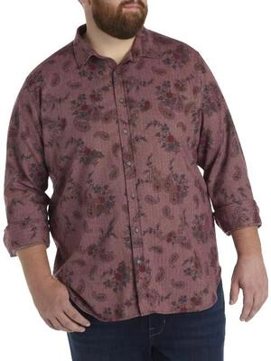Robert Graham Big & Tall Minetta Sport Shirt Red