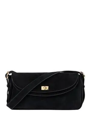 Sandro Le Mambo Suede Bag - Black