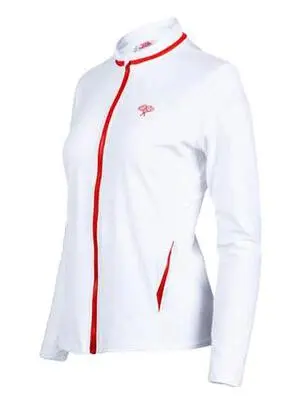 LOVE ALL TENNIS Gabriela Full Zip Jacket - Red