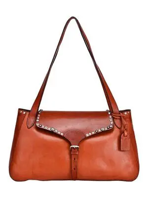 OLD TREND Monarda Leather Shoulder Bag - Cognac