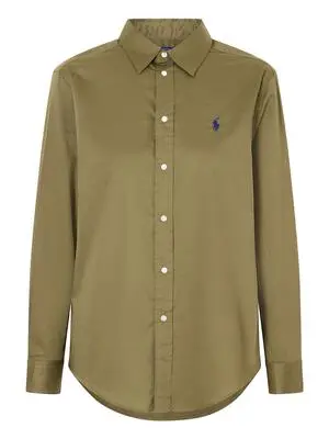 Polo Ralph Lauren Embroidered Cotton Oxford Shirt - Green