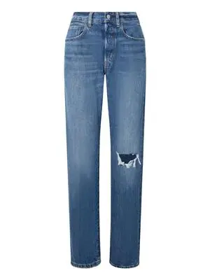 Polo Ralph Lauren Distressed Straight-leg Jeans - Blue