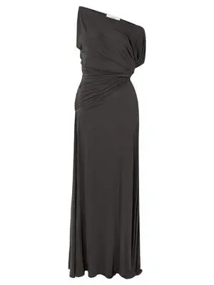 Alex Perry One-shoulder Draped Gown - Gray