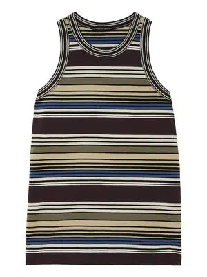 Sacai Striped Cotton Tank - Multi