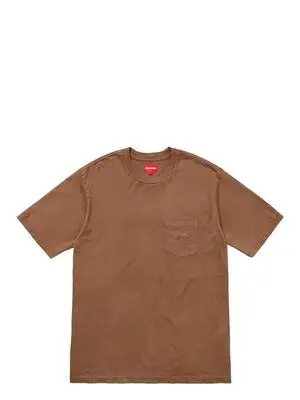 Supreme Overdyed Pocket Tee Shirt Washed Brown