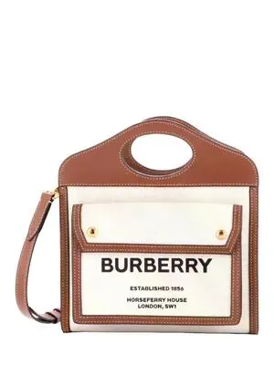 Burberry Logo Pocket Mini Crossbody Bag - Neutrals