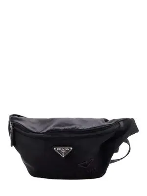 Prada Re-nylon And Saffiano Leather Belt Bag - Black