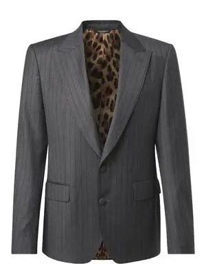 DOLCE & GABBANA Pinstripe Virgin Wool Blazer