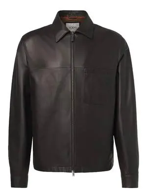 TOD'S Leather Shirt Jacket