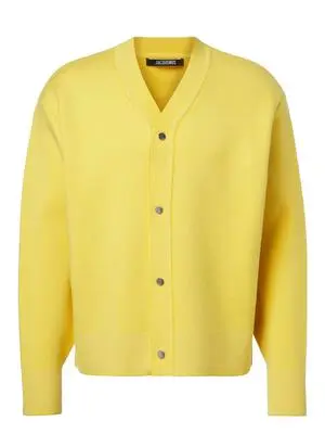 Jacquemus Doppio Wool-blend Cardigan - Yellow
