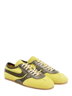 Dries Van Noten Leather-trimmed Suede Sneakers - Yellow