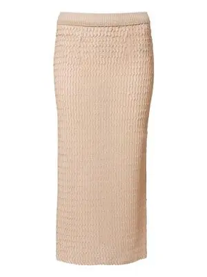 MAISON MARGIELA Midi Knitted Skirt - Pink