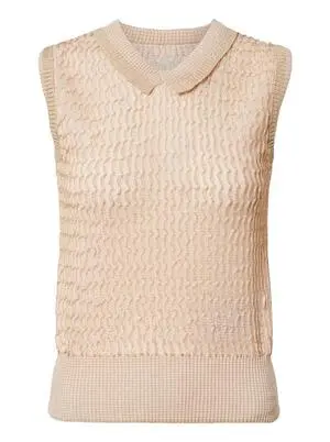 MAISON MARGIELA Ribbed-knit Vest - Pink