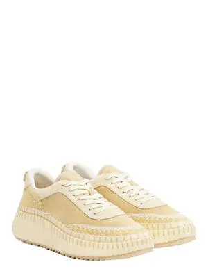 Chloé Nama Platform Sneakers - Beige
