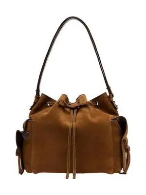 Acne Studios Suede Bucket Bag - Brown