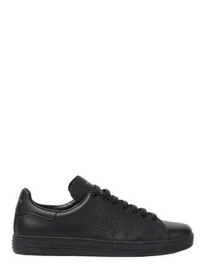 TOM FORD Tom Ford Warwick Perforated Leather Lace-Up Sneakers Black