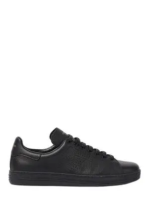 TOM FORD Warwick Perforated Leather Sneakers - Black