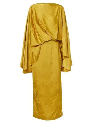 TALLER MARMO Eolia Primavera Jacquard Midi Dress - Yellow
