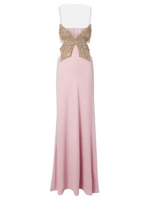 Costarellos Velise Crystal-embellished Gown - Pink