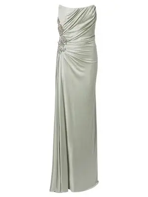 Costarellos Lorinne Embellished Bustier Gown - Green