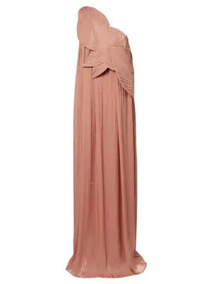 Costarellos Amabel One-shoulder Pleated Gown - Pink