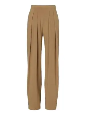 Norma Kamali Pleated Wide-leg Pants - Beige