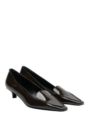 TOTEME Patent Leather Loafer Pumps - Brown
