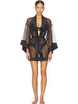 Kiki De Montparnasse Petite Fleur Kimono - Black