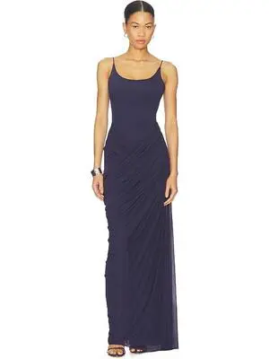 DEME BY GABRIELLA Draped Devon Dress - Blue