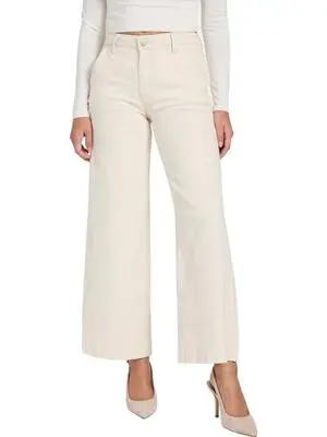 Guess Zoya High-waist Wide-leg Jeans - Beige
