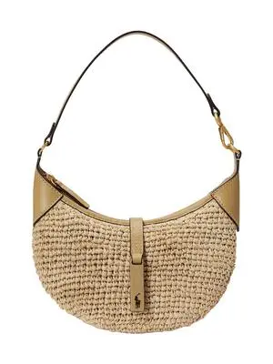 Polo Ralph Lauren Polo Id Raffia Shoulder Bag - Natural/cashmere