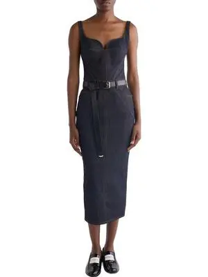 Givenchy Kick Back Stretch Denim Dress - Dark Blue